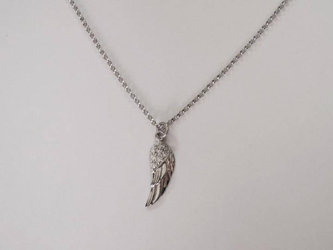 Angle Wing Necklace, Wing Necklace, Angle Necklace, Dainty Necklace ...