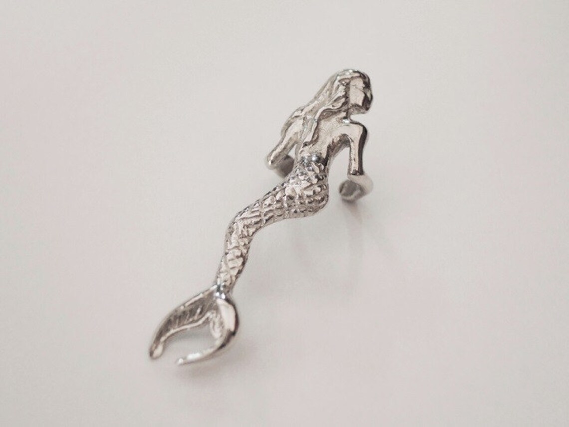 Ear Cuff Mermaid, Ear Cuff Climber, Silver Ear Cuff, Mermaid Earring ...