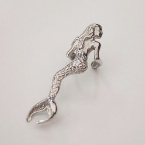 Ear Cuff Mermaid, Ear Cuff Climber, Silver Ear Cuff, Mermaid Earring ...
