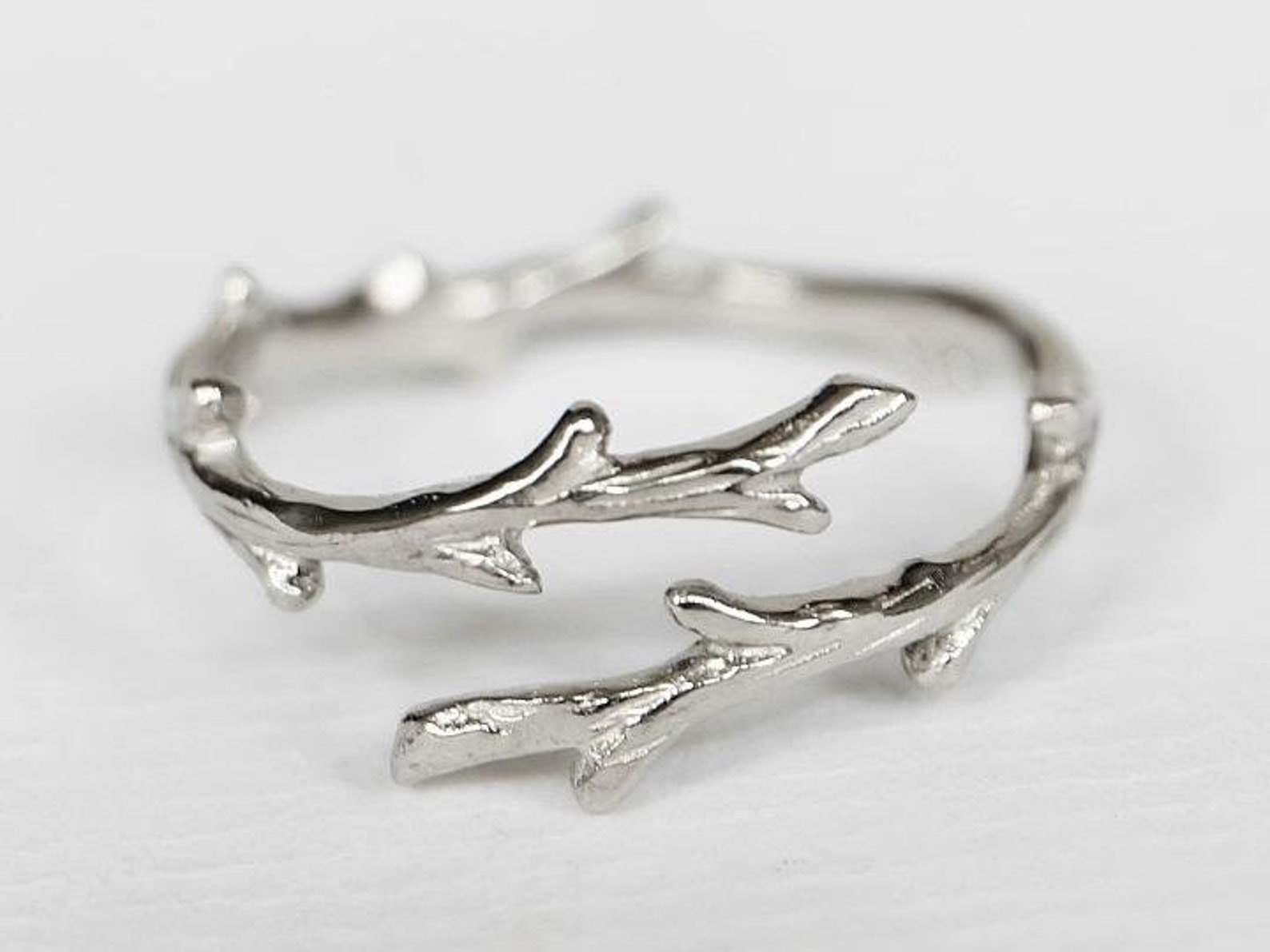 Branch Ring, Thumb Ring, Textured Hammered Ring, 925 Sterling Silver ...