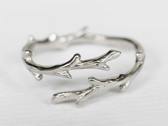Branch Ring Thumb Ring Textured Hammered Ring 925 Sterling - Etsy
