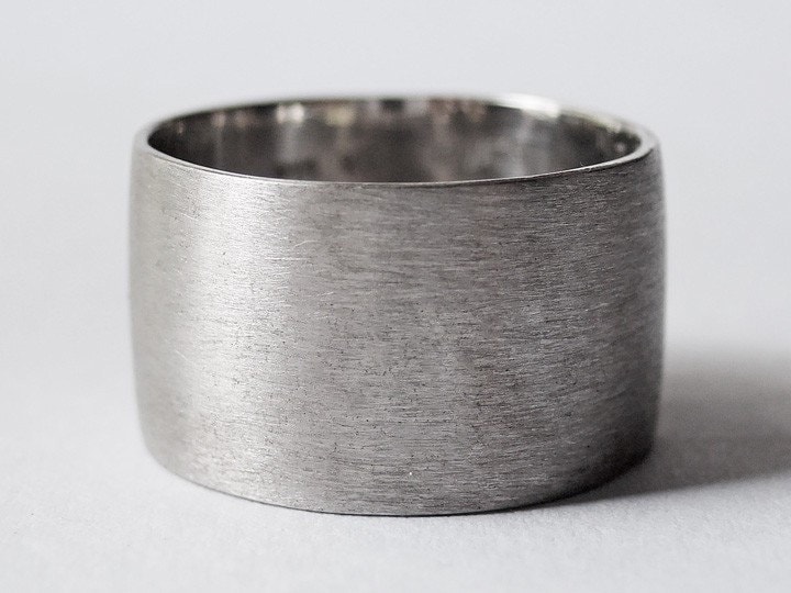 Wide band ring tube ring silver tube ring band ring wide | Etsy