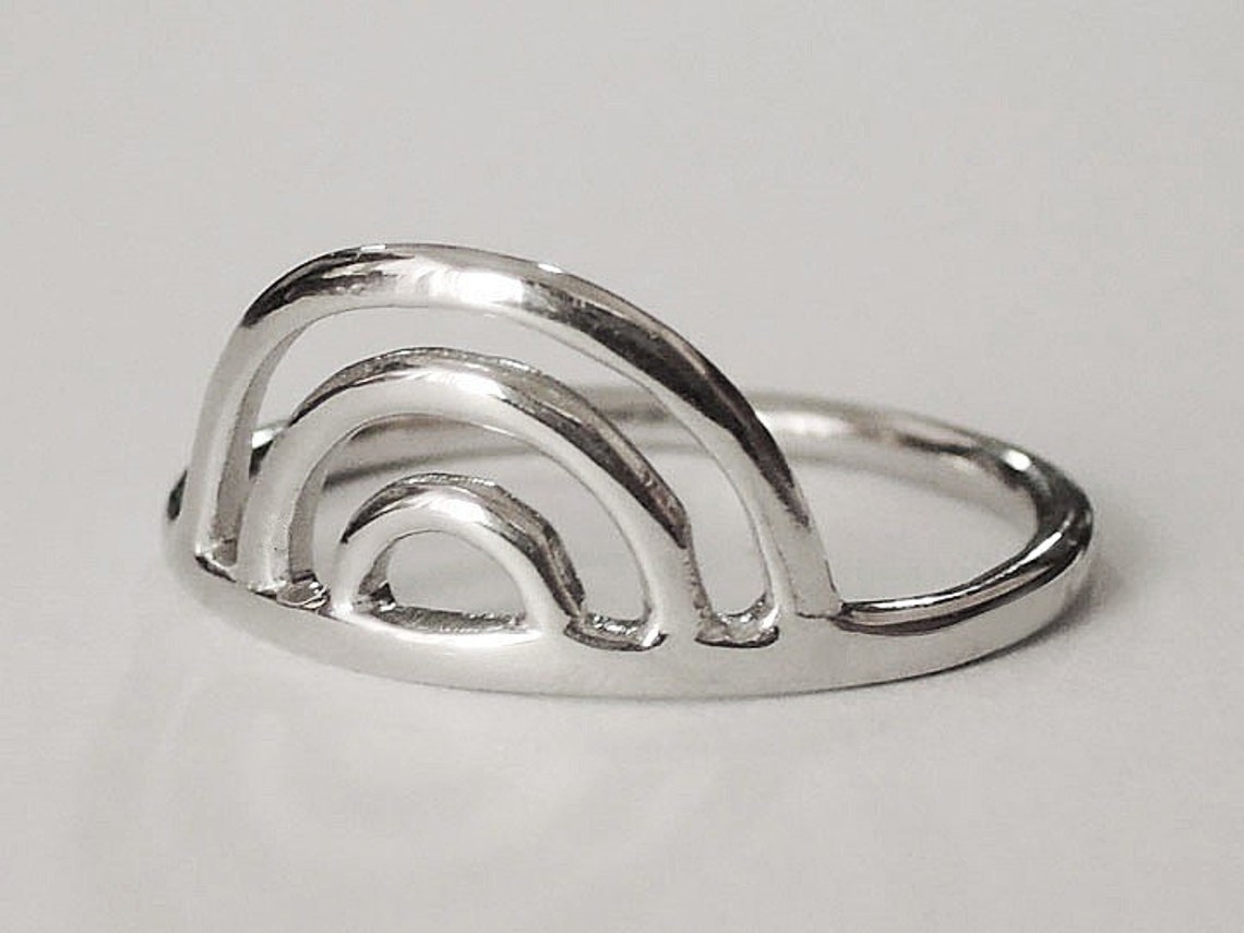 U Shaped Ring, Three Line Ring, Line Ring, Minimalist Ring, Modern Ring ...