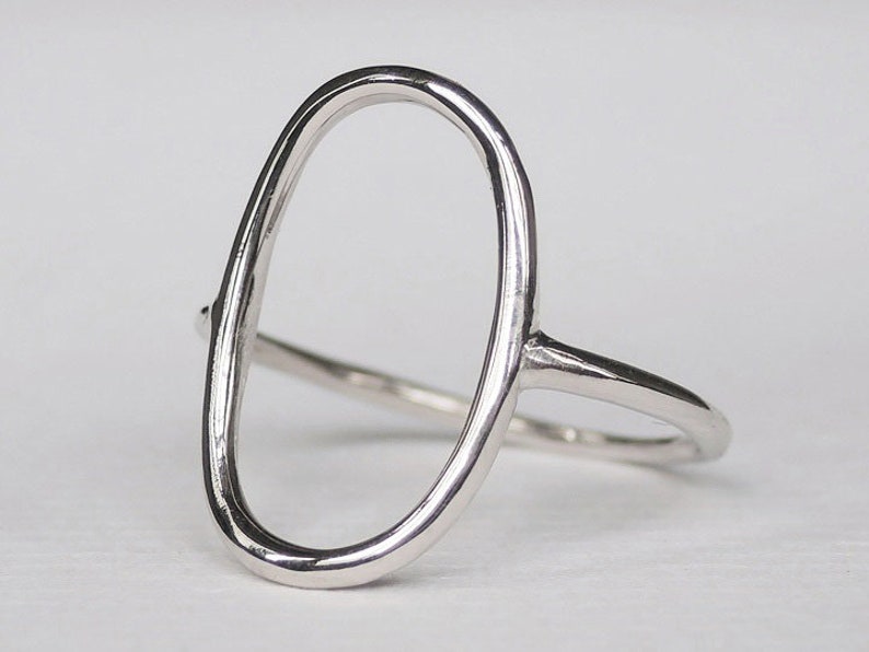 Open Circle Ring Circle Ring Silver Circle Ring Minimalist - Etsy