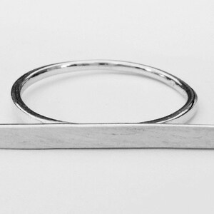 Bar Ring, Silver Bar Ring, Minimalist Ring, Geometric Ring, Stacking ...