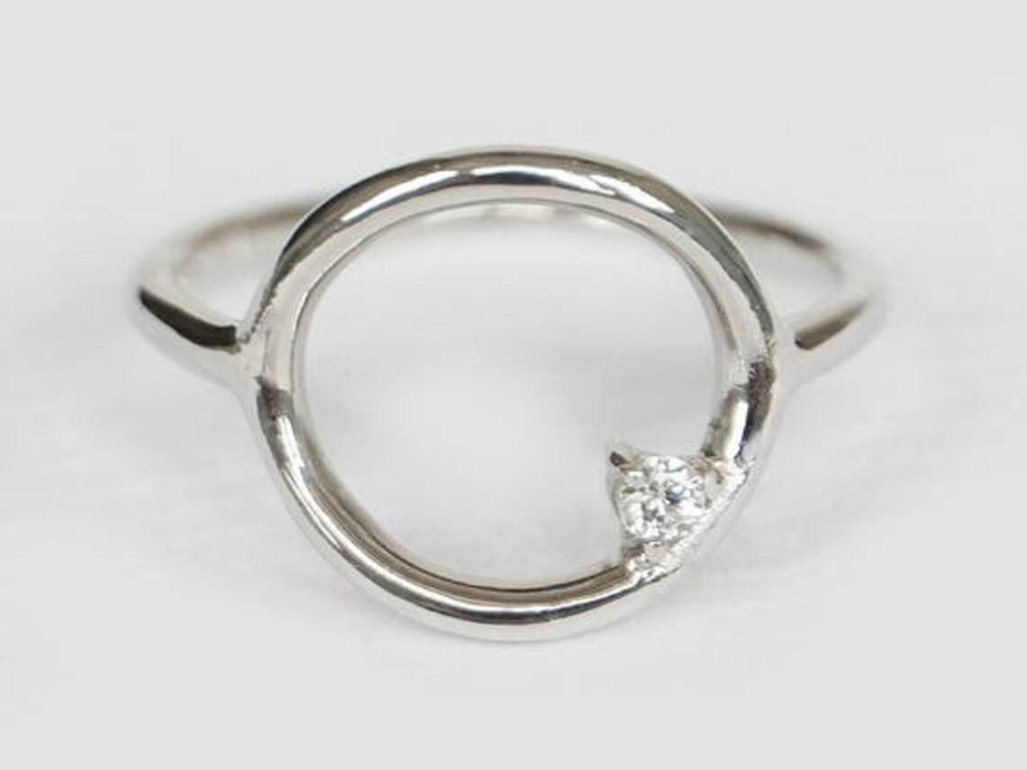Open Circle Ring Open Circle Ring Silver Circle Ring | Etsy