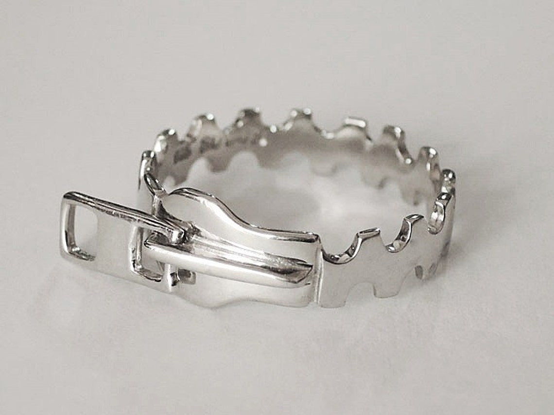 Zipper Ring Zipper Wrapped Ring Zip Ring Wire Jewelry Wire - Etsy