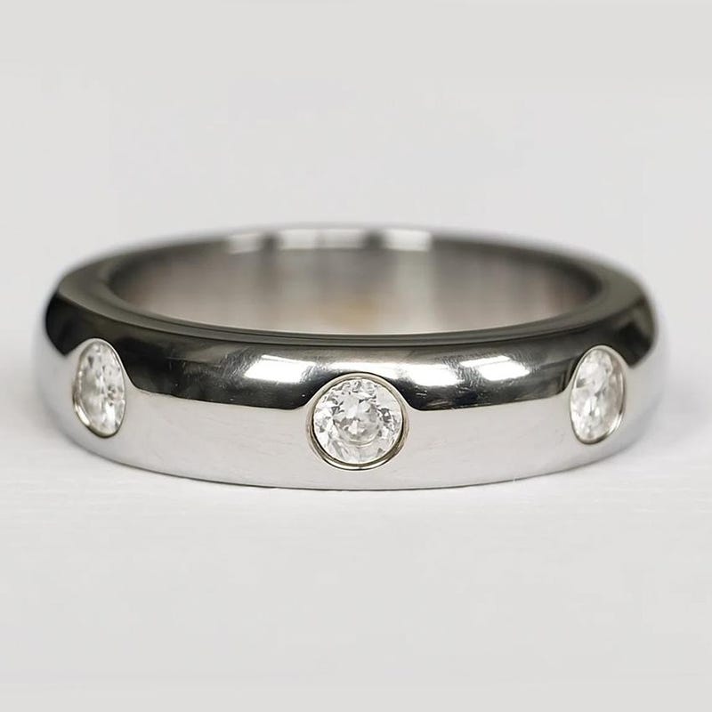 Flush Set Ring - Etsy