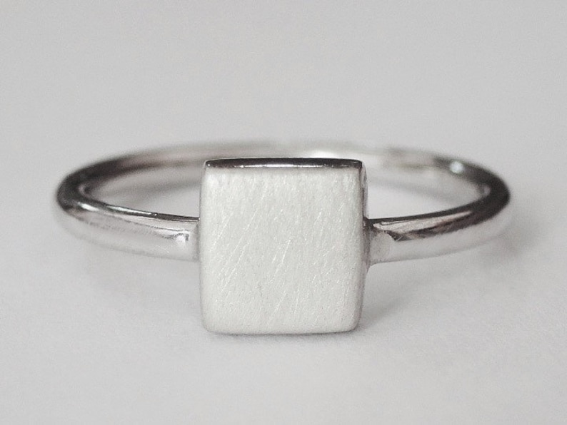 Square Ring Geometric Jewelry Geometric Ring Silver Square - Etsy
