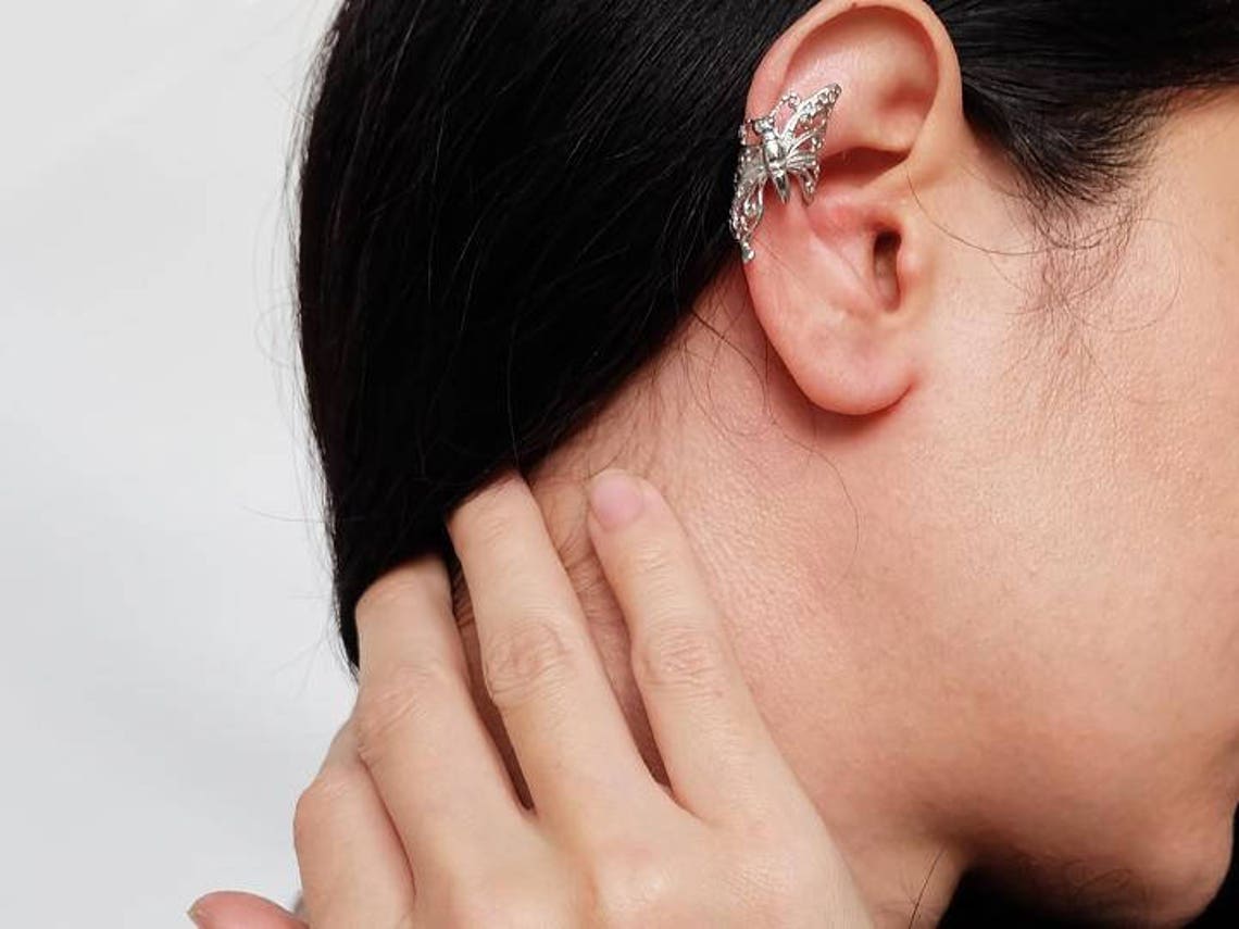 Butterfly ear cuff butterfly ear wrap wings ear climbers | Etsy