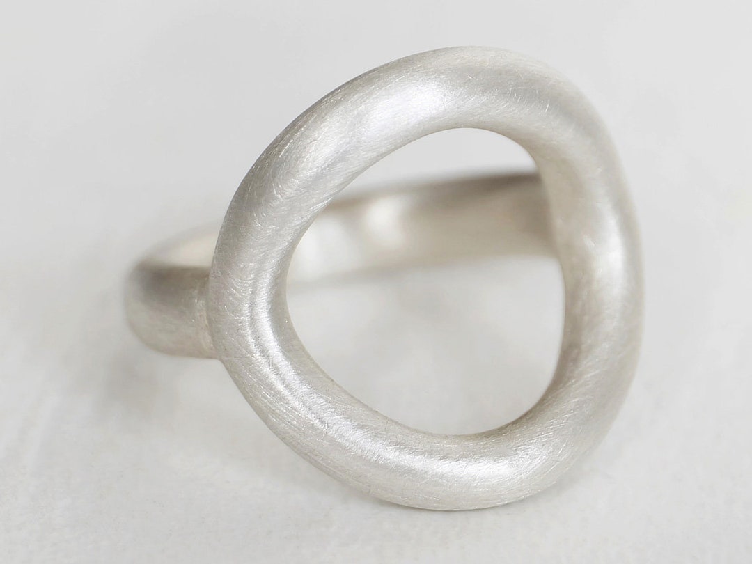 CIRCLE RING, Large Circle Ring, Solid Circle Ring, Circle Ring, Open Circle Ring, Silver Circle ...
