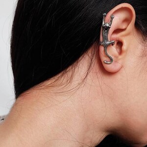 Ear Cuff Cat, Ear Cuff Climber, Silver Ear Cuff, Cat Earring, Earcuff ...