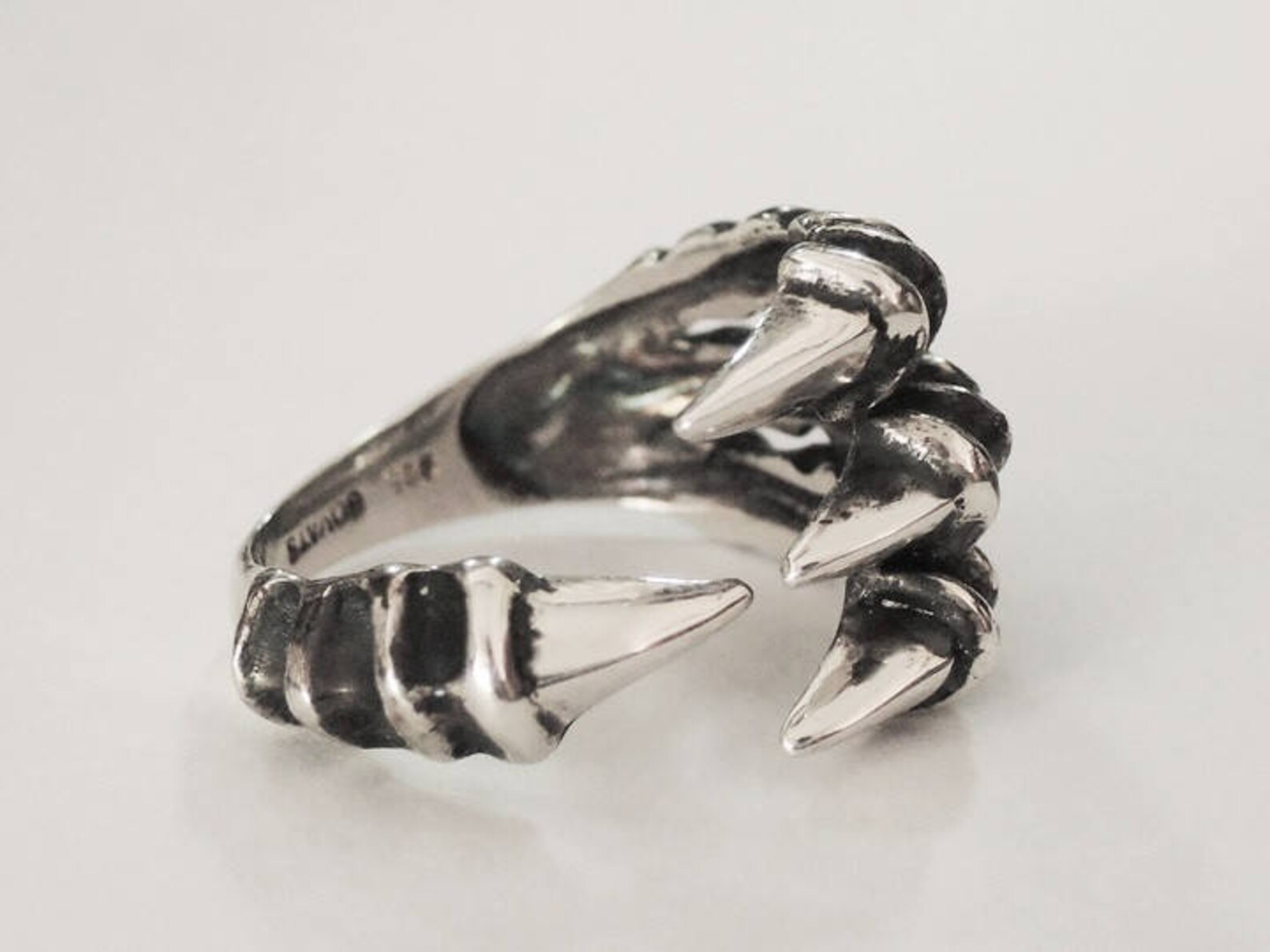 Dragon Fingernail Rings, Handmade Rings, Dragon Jewelry, Silver Dragon ...