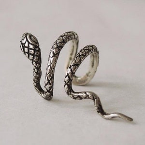 Snake Ear Cuff, Snake Earrings, Silver Ear Cuff, Snake, Animal Earcuff, Snake Jewelry, Ear ...