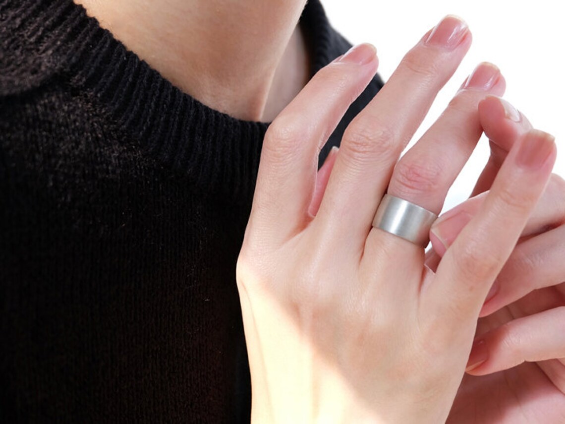 Wide Band Ring Tube Ring Silver Tube Ring Band Ring Wide | Etsy