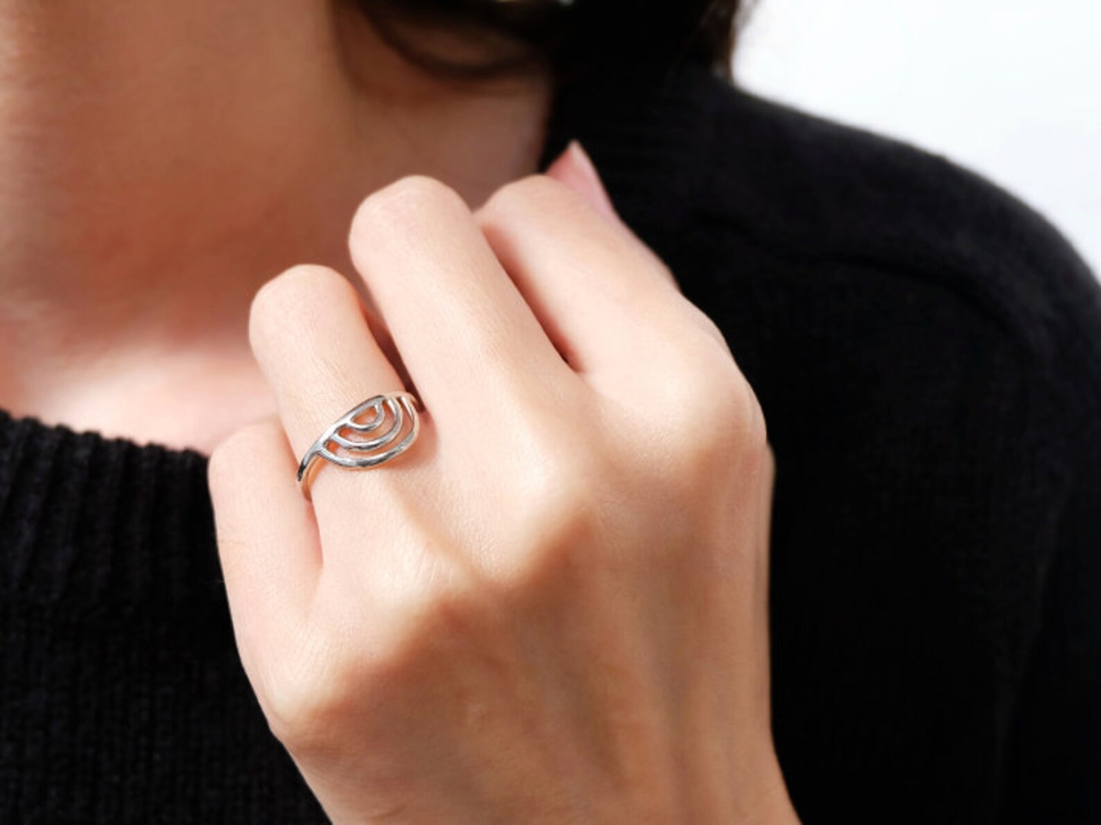 U Shaped Ring Three Line Ring Line Ring Minimalist Ring - Etsy