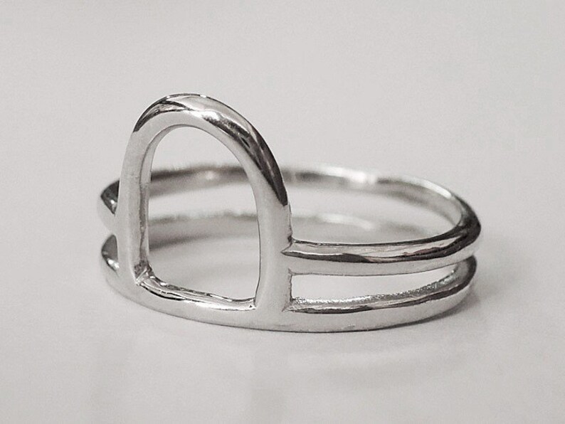 One U Shaped Ring Three Line Ring Line Ring Minimalist - Etsy