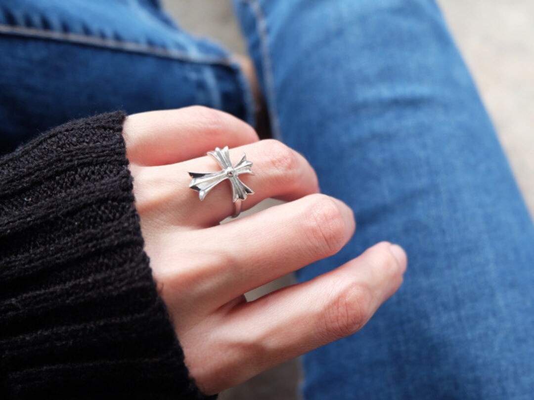 Cross Ring, Sideway Cross Ring, Cross Ring, Sideway Cross, Silver Cross ...