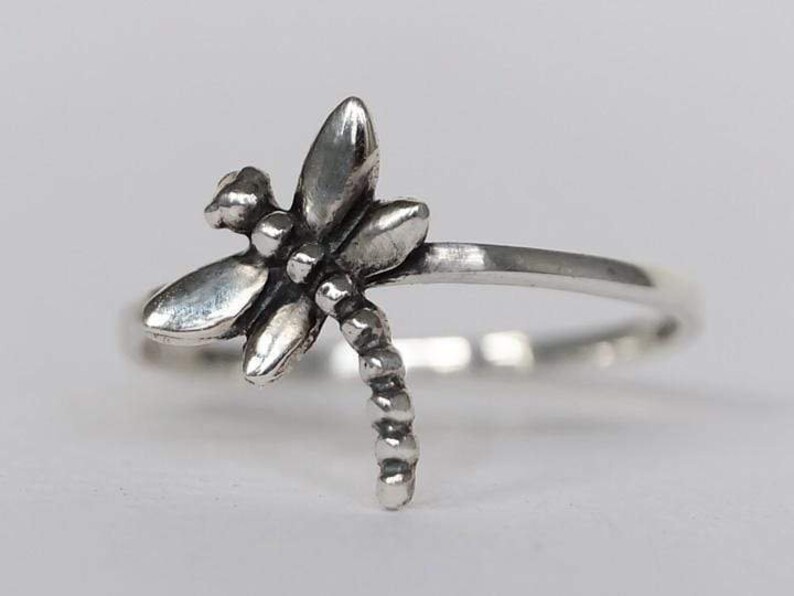 Dragonfly Ring Sterling Silver Dragonfly Ring Dragonfly - Etsy