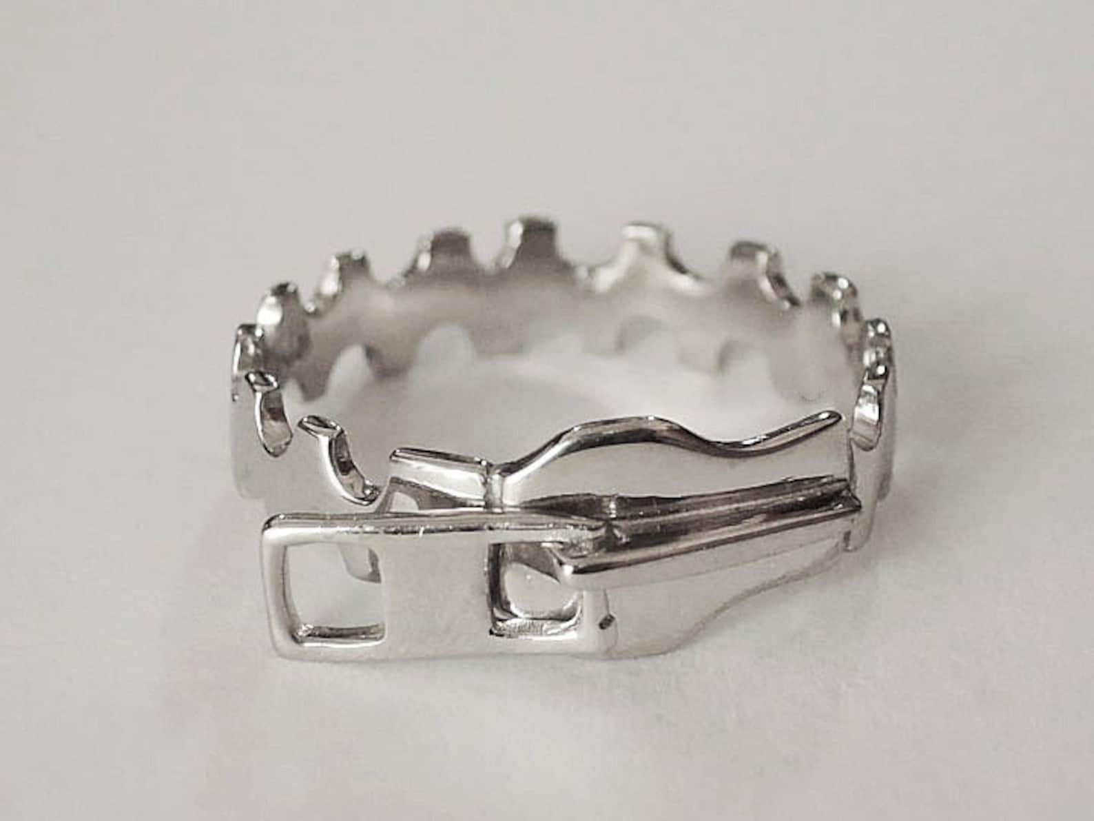 Zipper Ring Zipper Wrapped Ring Zip Ring Wire Jewelry Wire | Etsy