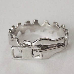 Zipper Ring, Zipper Wrapped Ring, Zip Ring, Wire Jewelry, Wire Rings ...