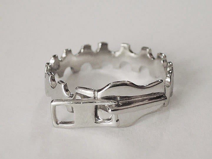 Zipper Ring Zipper Wrapped Ring Zip Ring Wire Jewelry Wire - Etsy