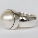 LARGE PEARL RING, Pearl Ring, White Pearl Ring, Big Pearl Ring, Pearl ...