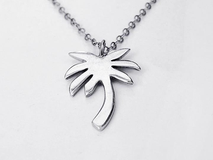 Palm tree necklace palm tree palm leaf palm tree jewelry | Etsy