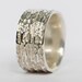 HAMMERED TEXTURE RING, Hammered Ring, Rough Ring, Solid Silver Ring ...