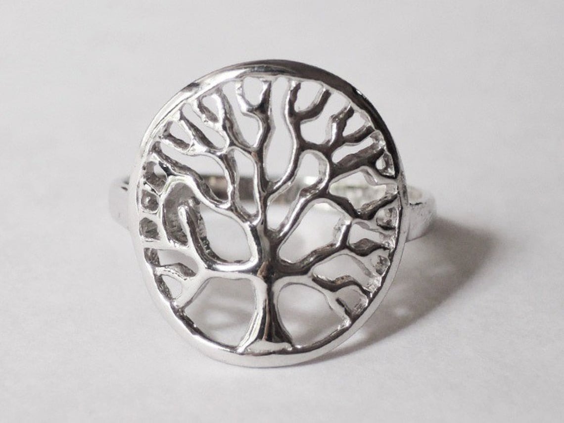 Tree of life ring silver tree of life ring tree ring tree | Etsy