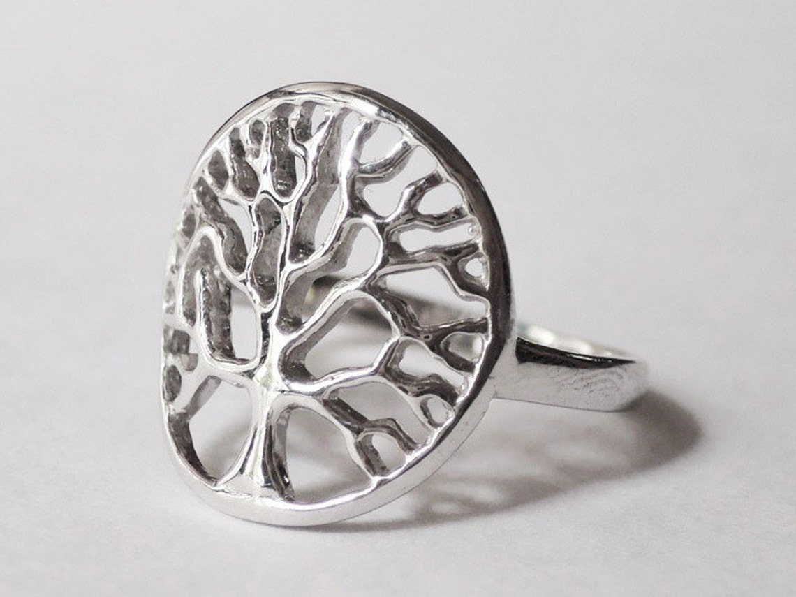 Tree of life ring silver tree of life ring tree ring tree | Etsy
