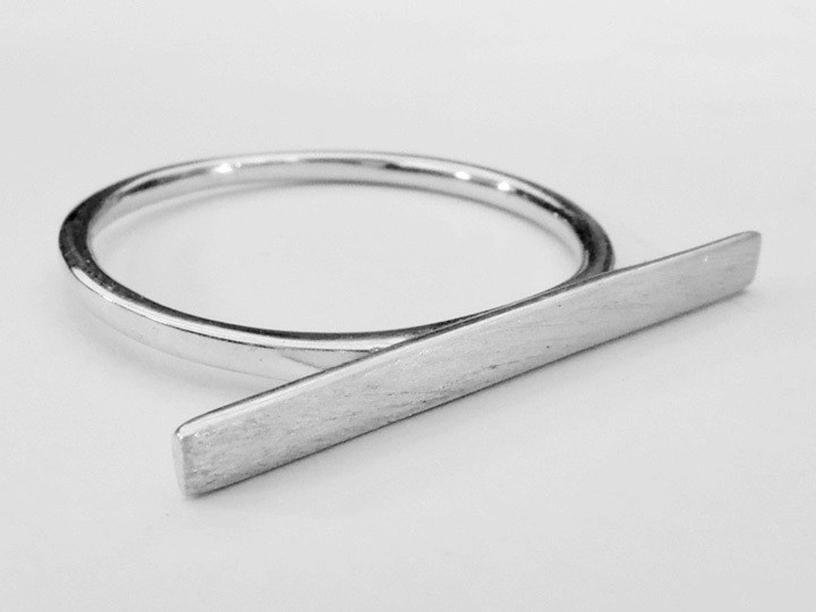 Bar Ring Silver Bar Ring Minimalist Ring Geometric Ring - Etsy
