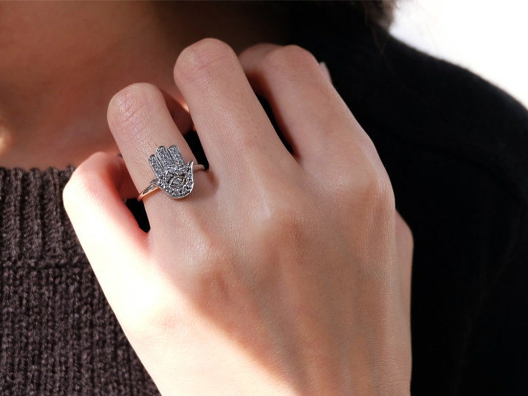 Hamsa Ring, Small Hamsa Ring, Silver Hamsa Ring, Hamsa, Hamsa Jewelry ...