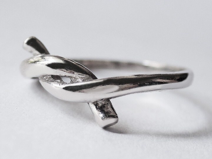 Knot ring twist tube ring tube ring twist ring modern | Etsy