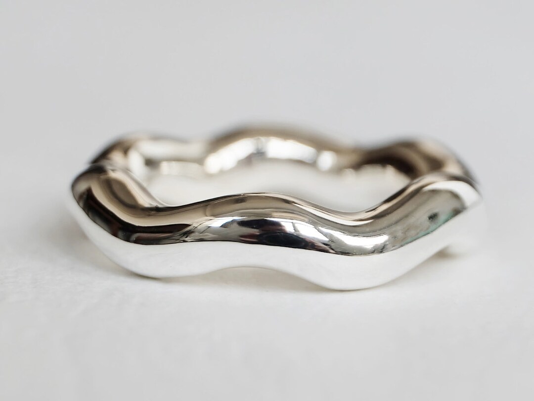 CURVE CHUNKY RING, Chunky Dome Ring, Curve Ring, Silver Statement Ring ...