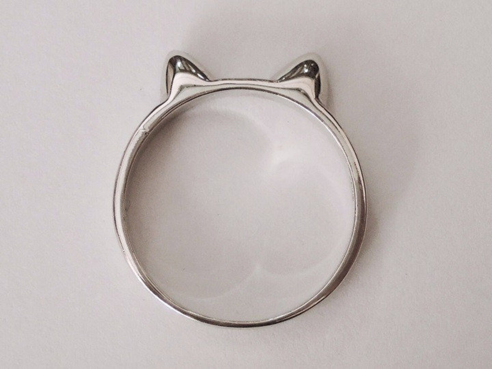 Cat Ear Ring Cat Ring Silver Cat Ring Kitty Ring Cat | Etsy
