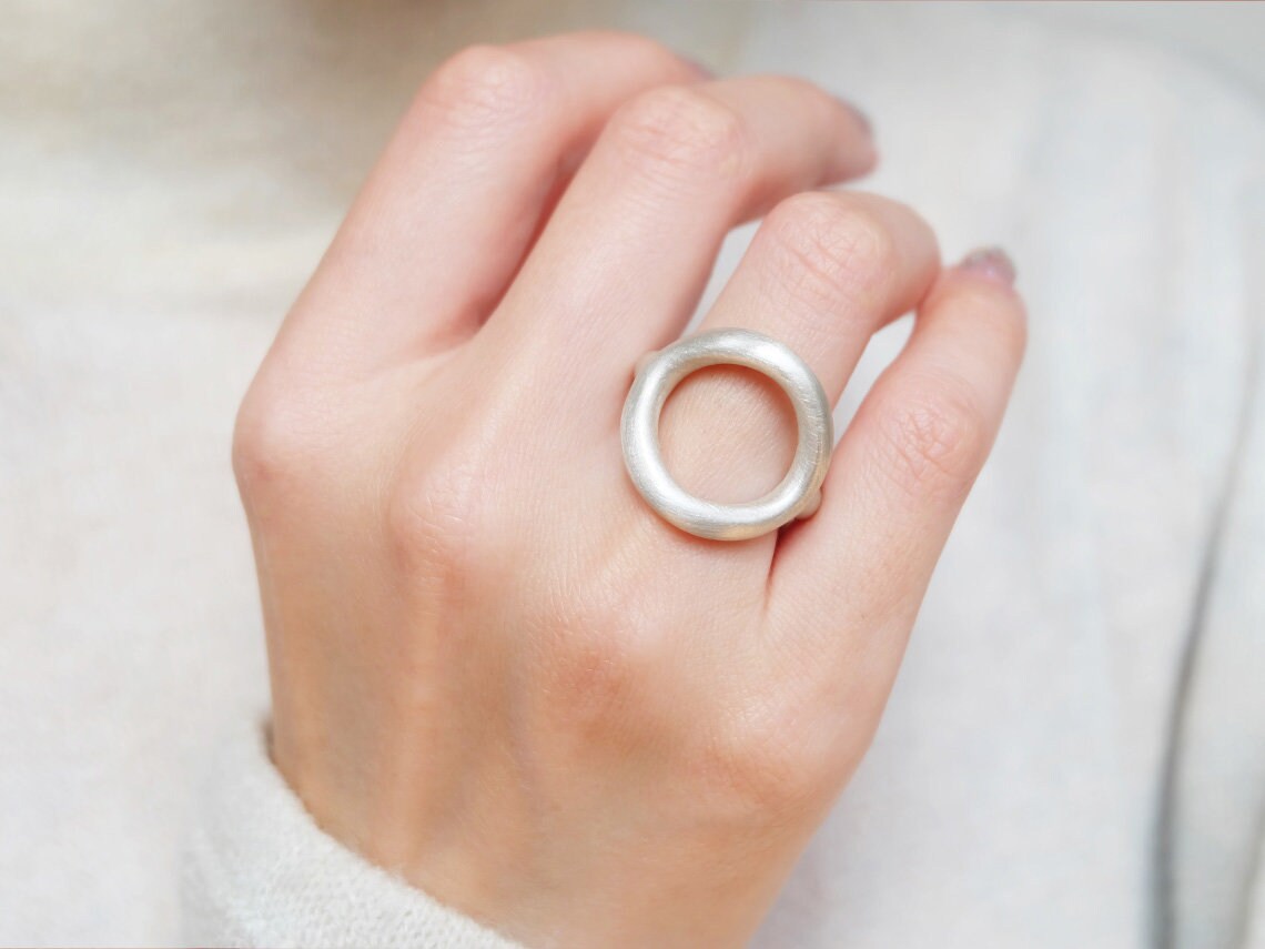 CIRCLE RING, Large Circle Ring, Solid Circle Ring, Circle Ring, Open ...