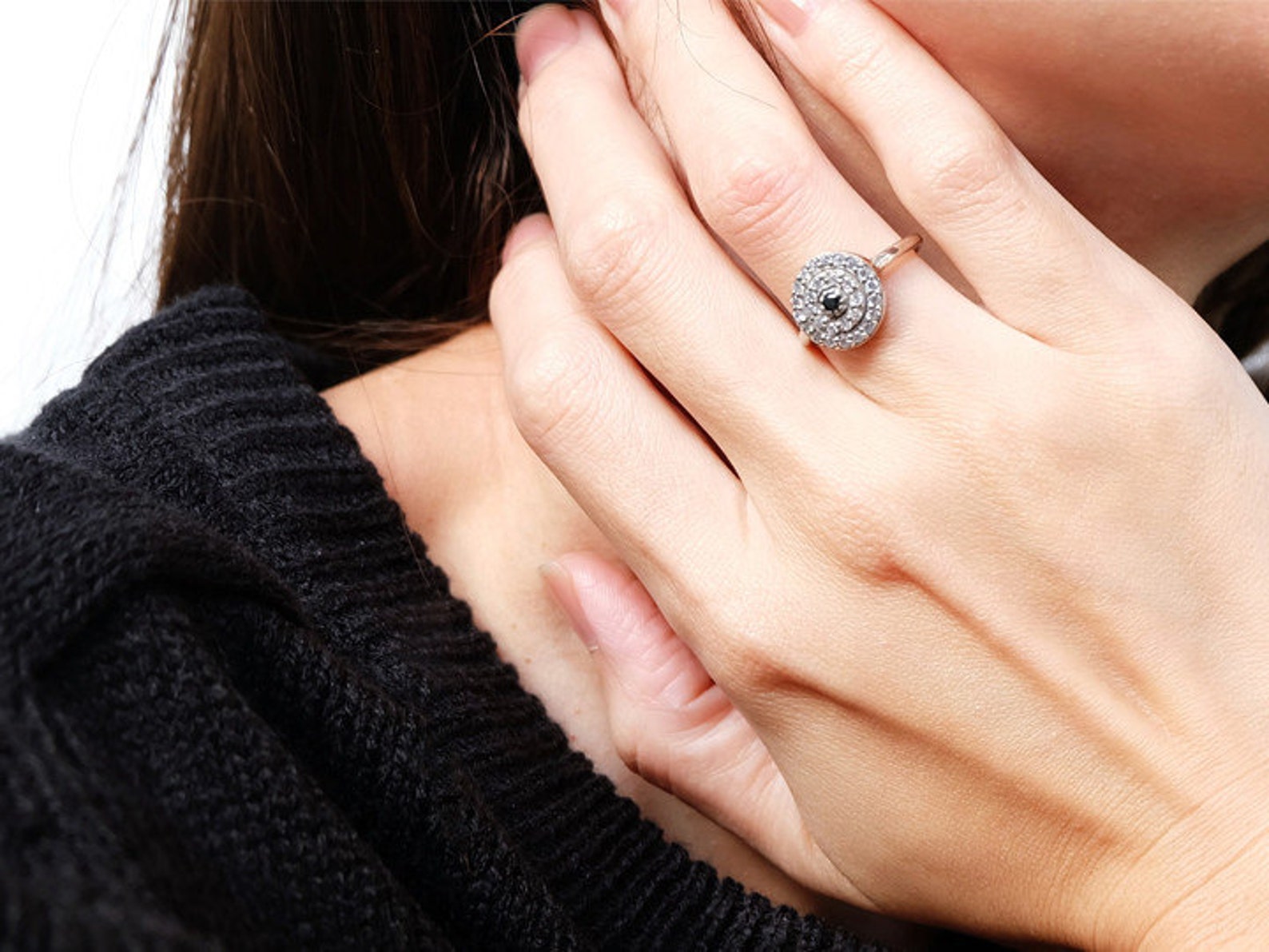 Round Evil Eye Ring Evil Eye Jewelry Cz Evil Eye Ring - Etsy