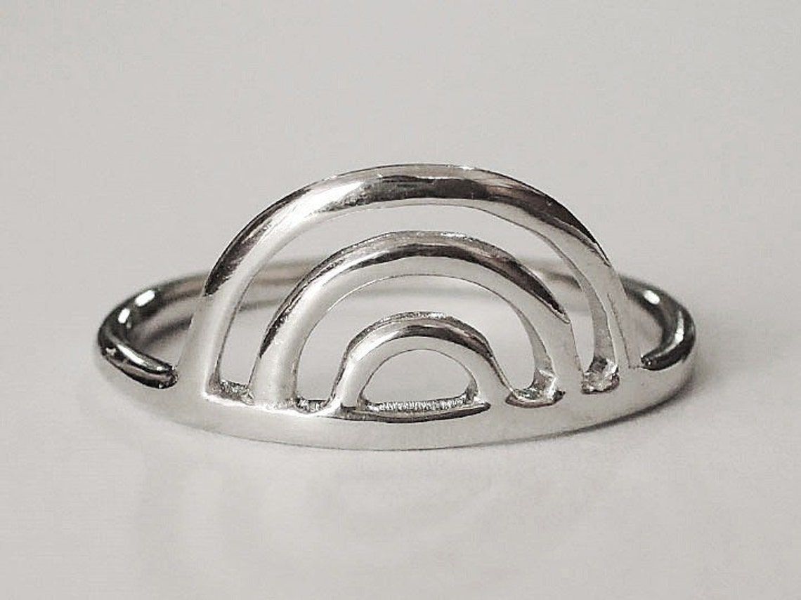 U Shaped Ring, Three Line Ring, Line Ring, Minimalist Ring, Modern Ring ...