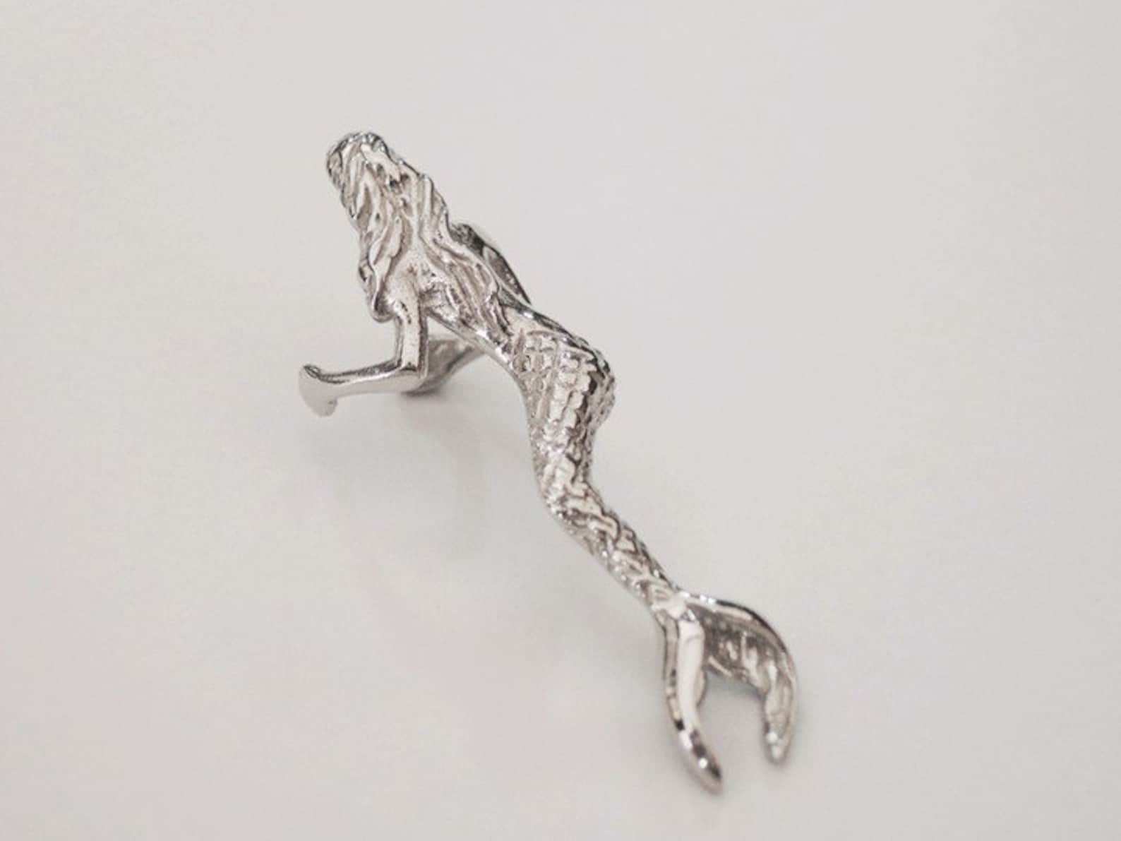 Ear Cuff Mermaid, Ear Cuff Climber, Silver Ear Cuff, Mermaid Earring ...