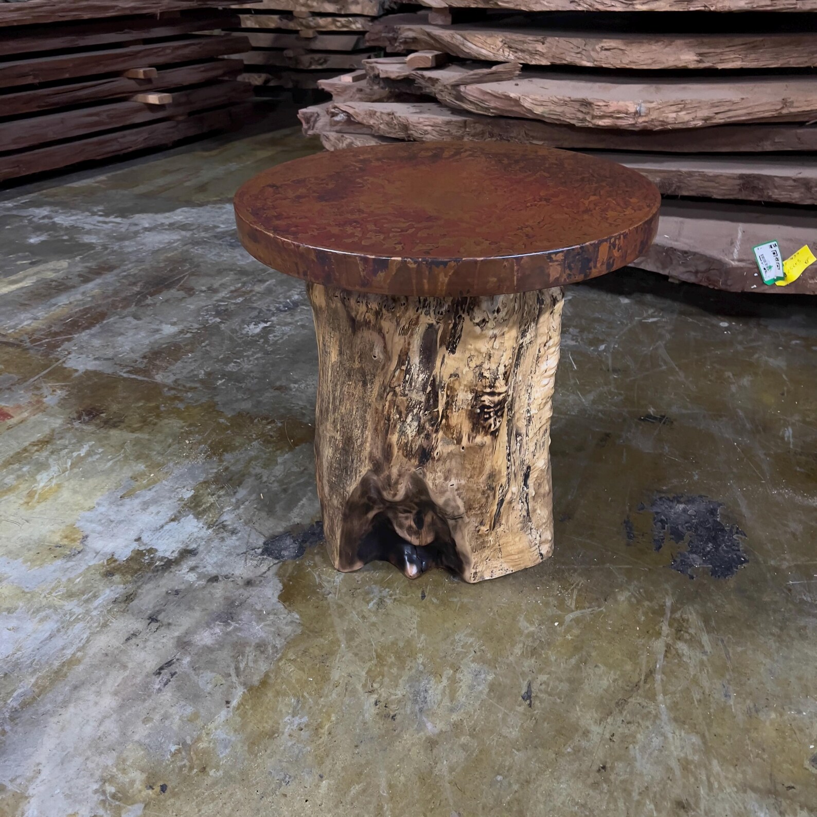 Hammered Copper Rustic End Table - Etsy