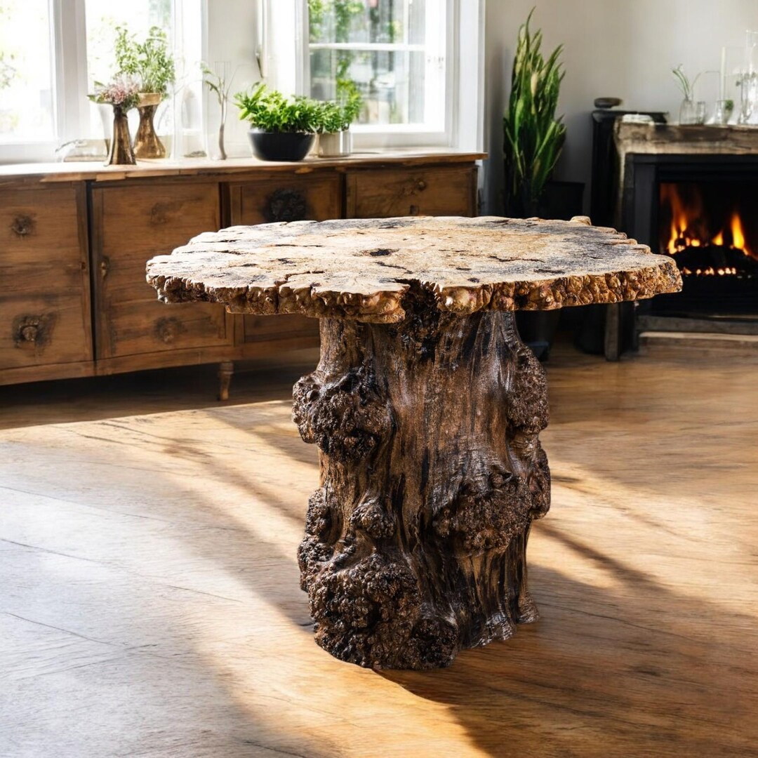Live Edge Buckeye Burl Pub Table | Handmade Rustic Dining Table - Etsy