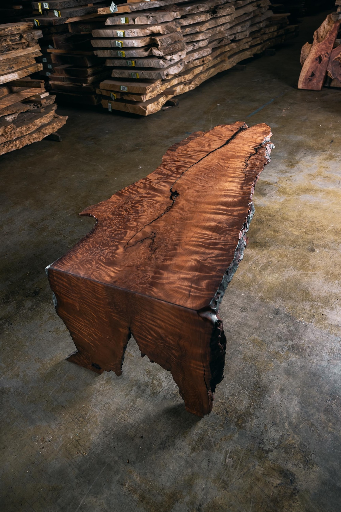 Waterfall Redwood Slab Desk - Etsy