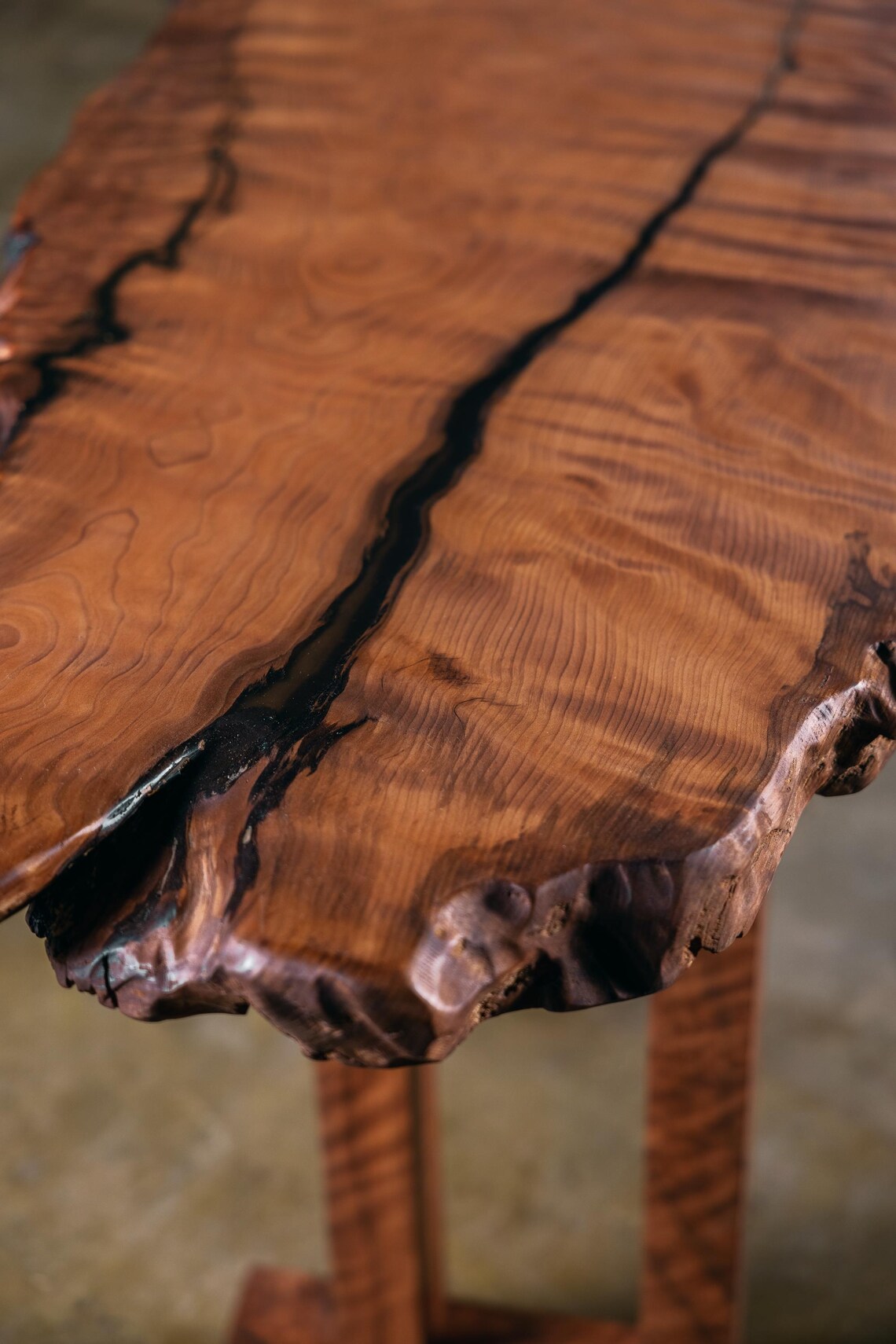 Waterfall Redwood Slab Desk - Etsy