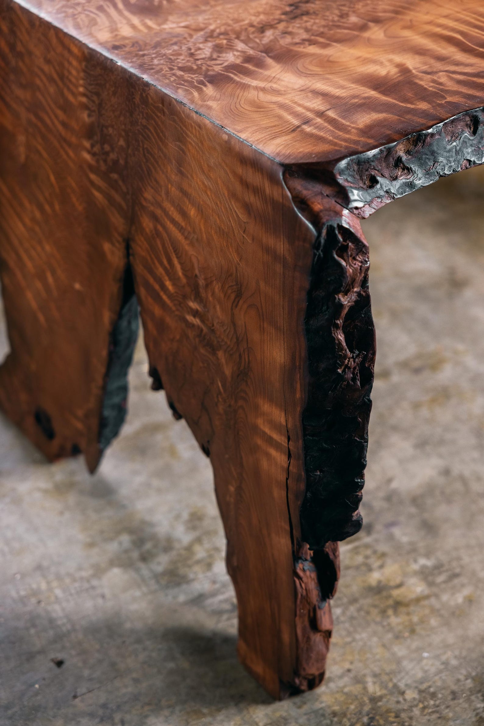 Waterfall Redwood Slab Desk - Etsy