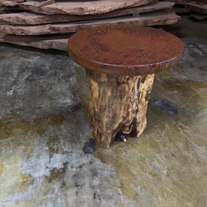 Hammered Copper Rustic End Table - Etsy