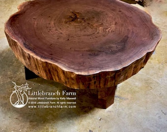 Rustic Handmade Coffee Table and End Table Set Log Cabin Adirondack ...