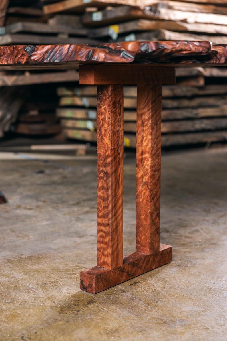 Waterfall Redwood Slab Desk - Etsy