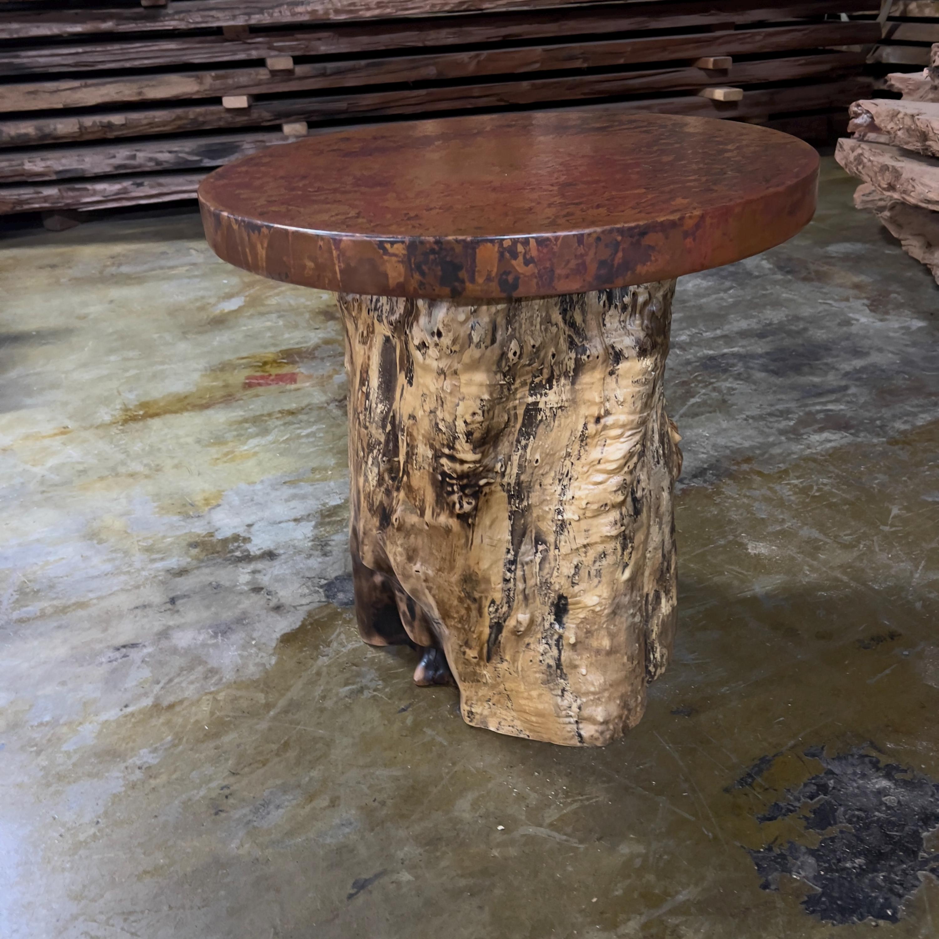 Hammered Copper Rustic End Table - Etsy