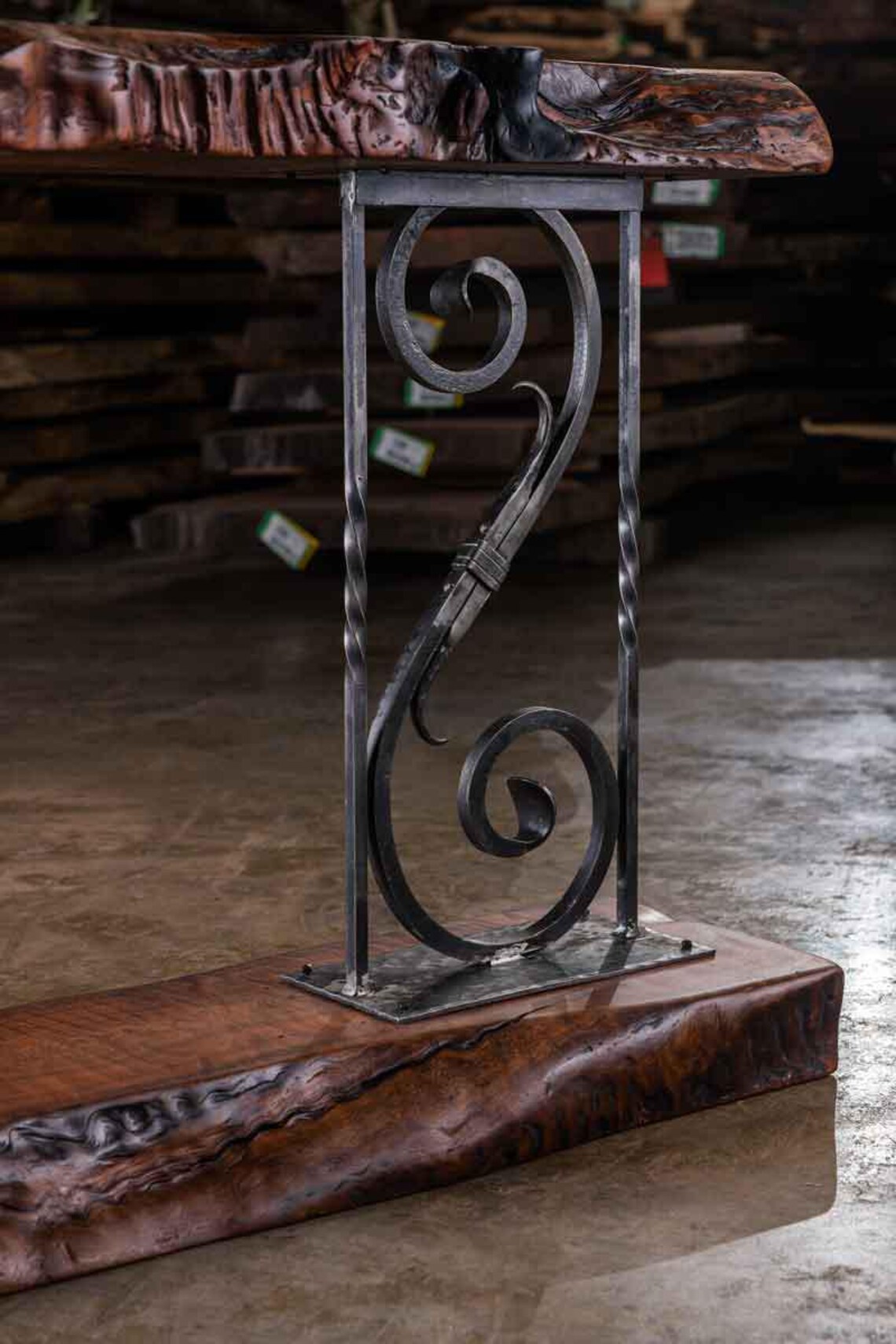 Curly Redwood Sofa Table - Etsy